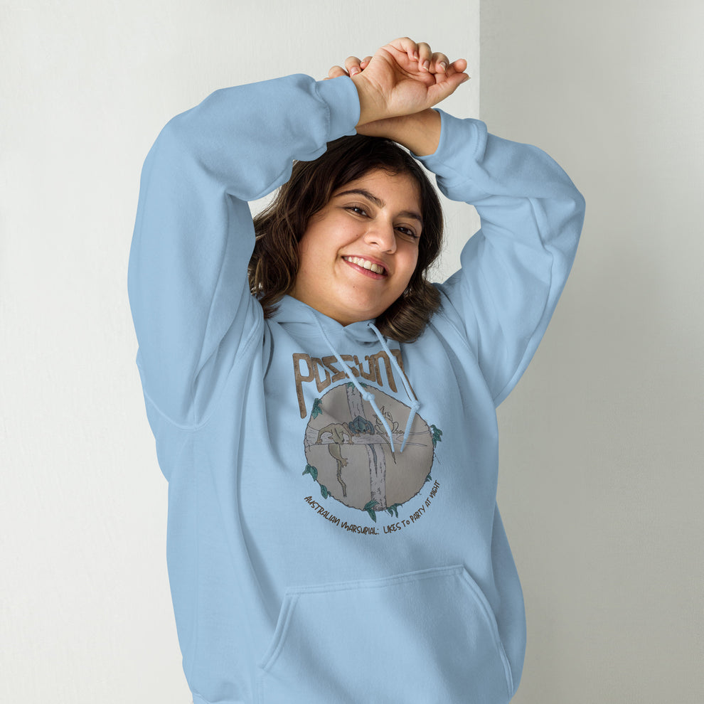 Possum Party Unisex Hoodie – Ruff Duck Designs